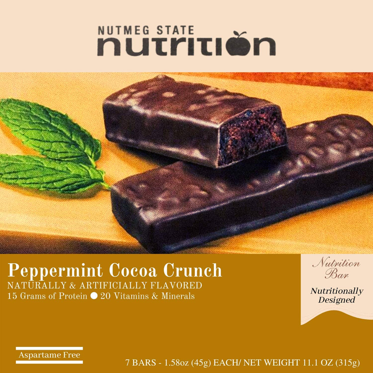 DPTG Peppermint Cocoa Crunch Bar | Peppermint Protein Bar | Crunch Bar
