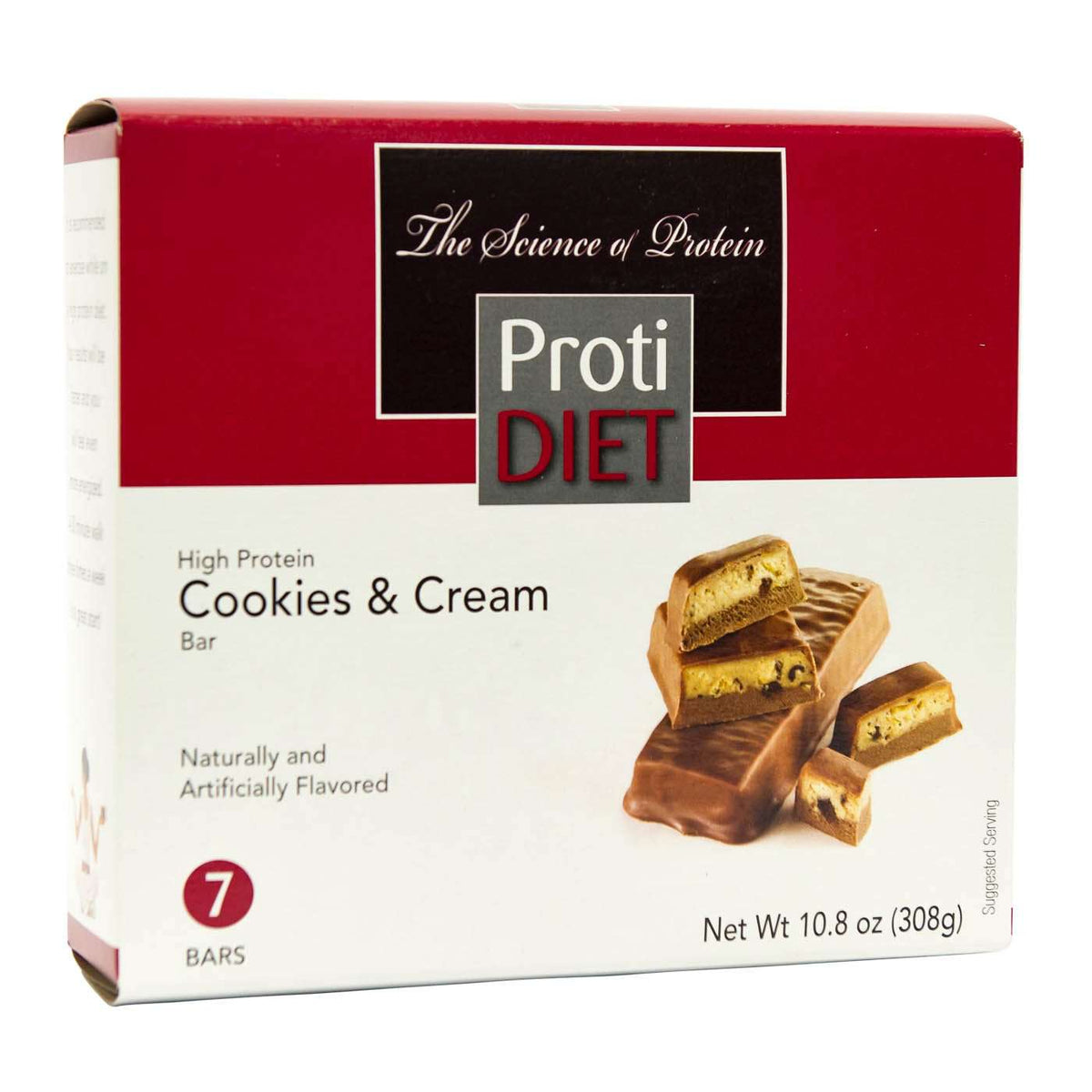 ProtiDiet Cookies & Cream High Protein Bars (Low Calorie/Low Carb)